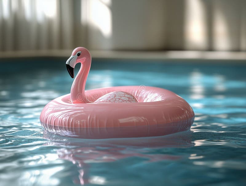 Glossy Flamingo Pool Float stock illustration. Illustration of tropical ...