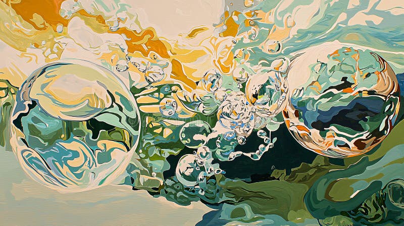 Glossy, Floating Organic Shapes Create a Surreal Underwater Themed ...