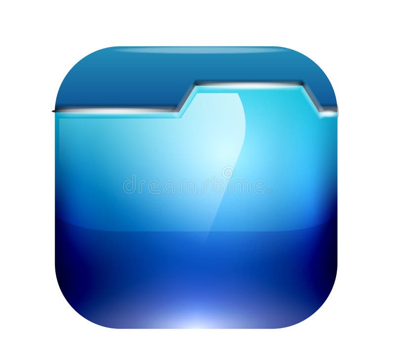Glossy folder icon design stock vector. Illustration of icon - 30983425