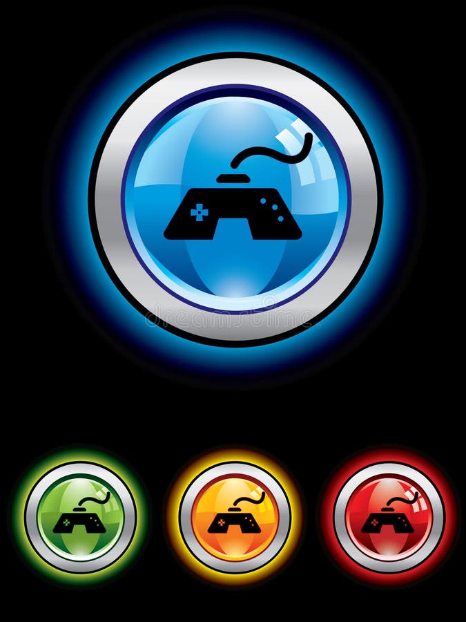 Glossy gaming button stock vector. Illustration of joypad - 6942153