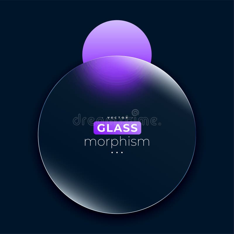 Glossy Glass Morphism with Reflection Effect for Modern Info Card Stock ...