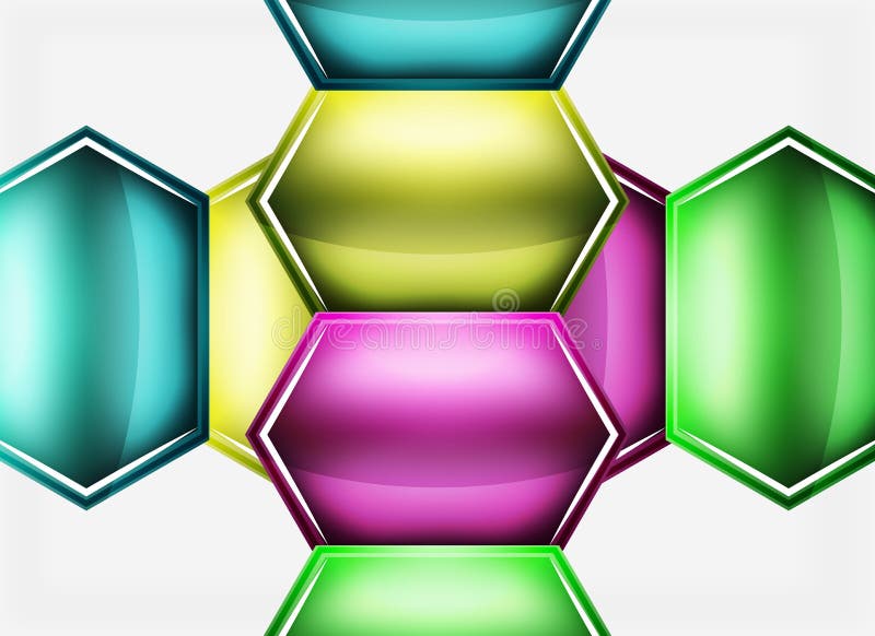 Glossy Glass Shapes Abstract Background Stock Vector - Illustration of ...