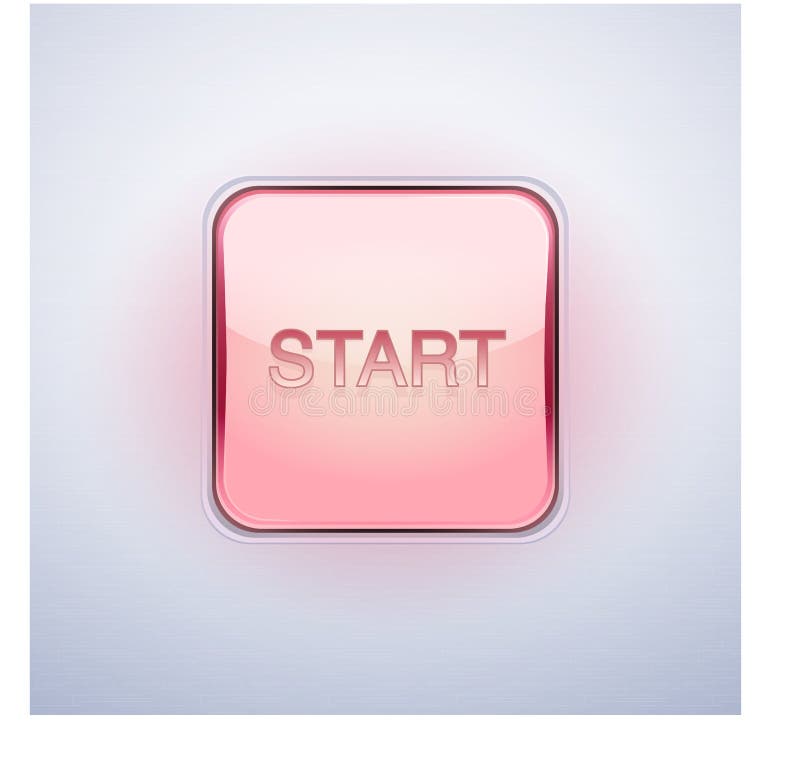 Glossy Glass START Button. Vector Illustration. Stock Vector ...