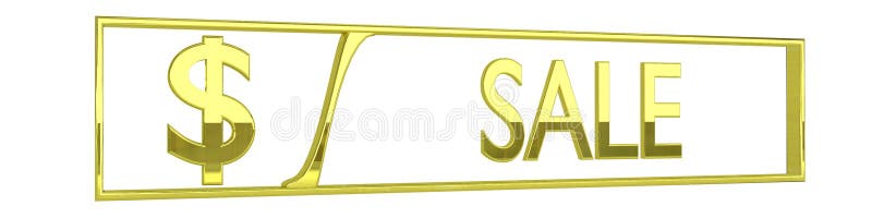 Glossy Gold Sale Icon - Isolated on White - 3D Render Stock ...