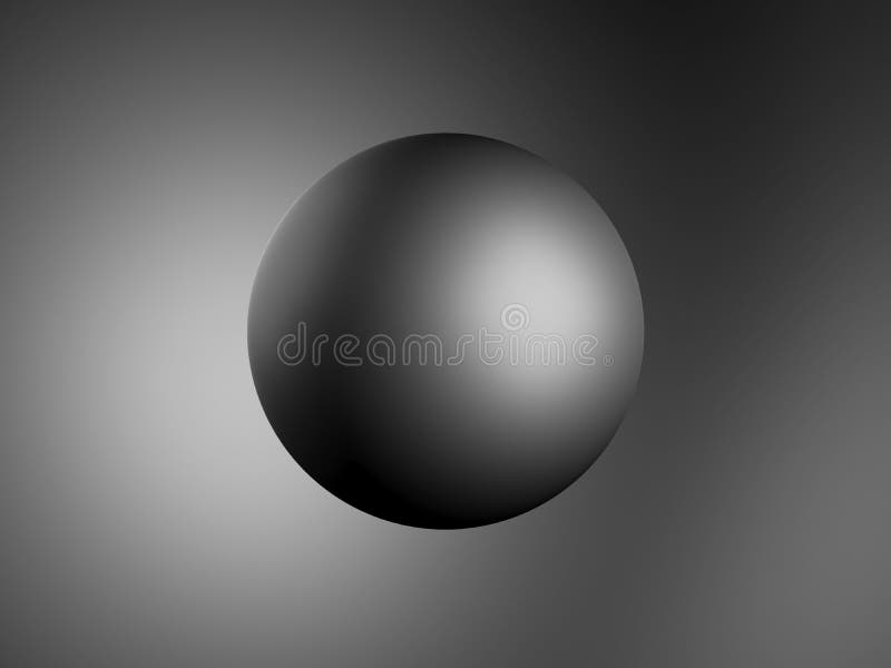 Glossy Graphite Sphere, 3d Render Illustration Stock Illustration ...