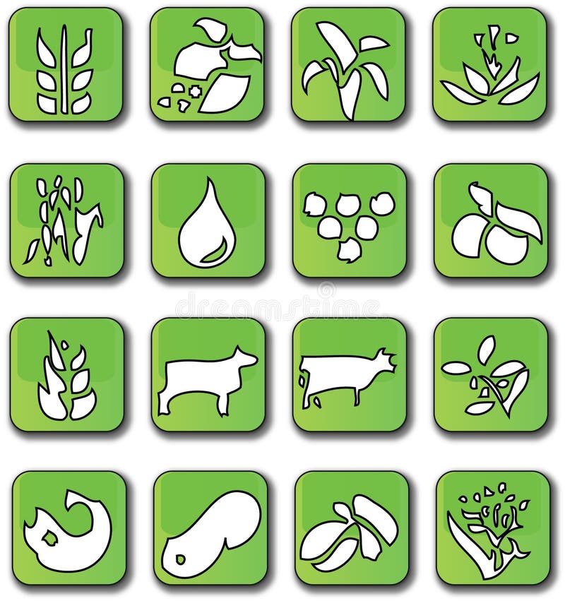 Green Industry Icons stock vector. Illustration of vector - 6032236