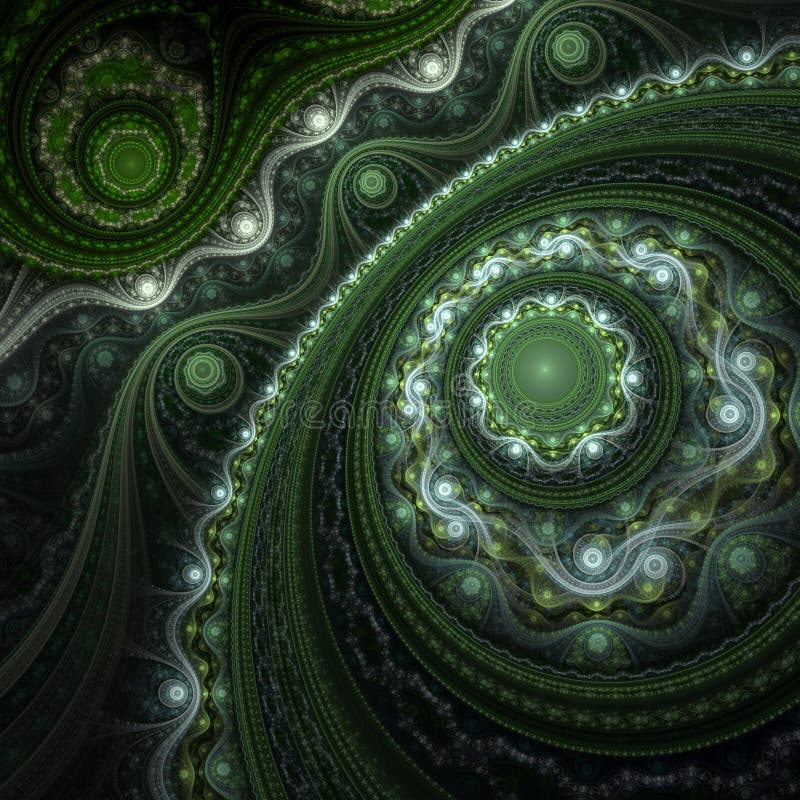 Fractal Curve Effect Backdrop Effect Grid Luminous Illustration ...