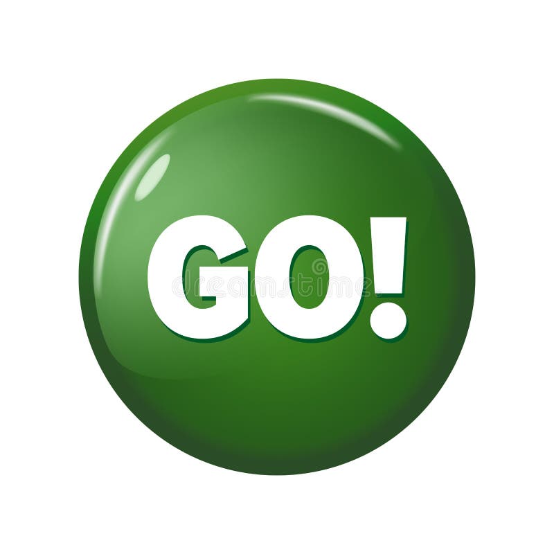 Go vector green button stock vector. Illustration of accelerate - 10076482