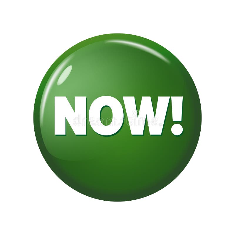 Glossy Green Round Button with Word `Stop` Stock Vector - Illustration ...