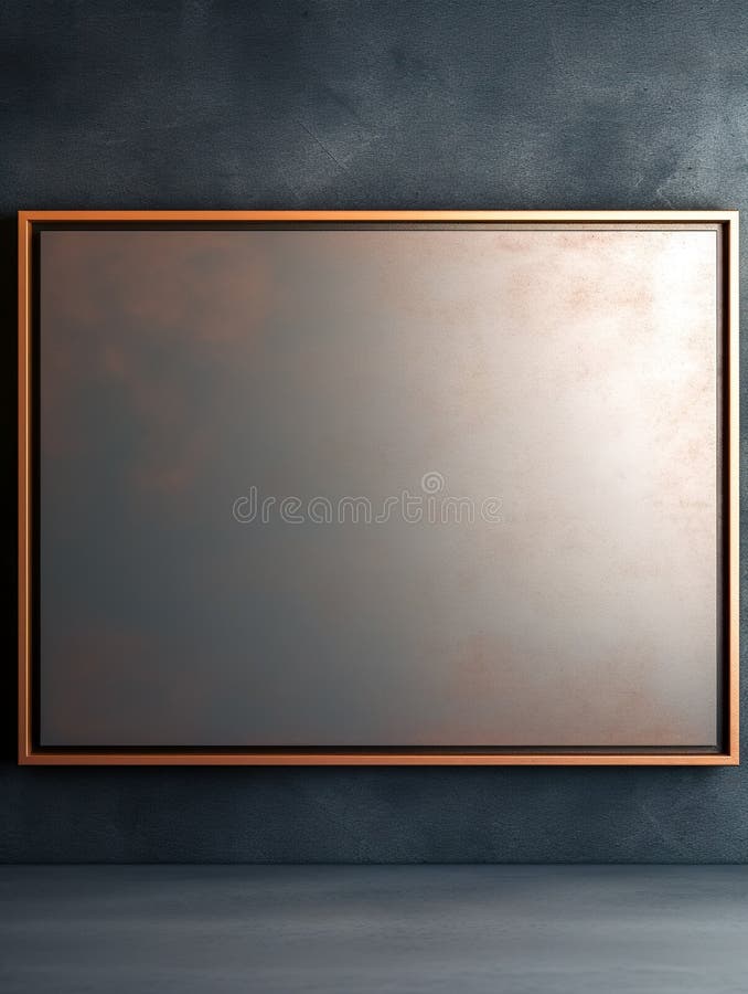 Glossy Grey Metal Rectangle with Space for Text. Stock Photo - Image of ...