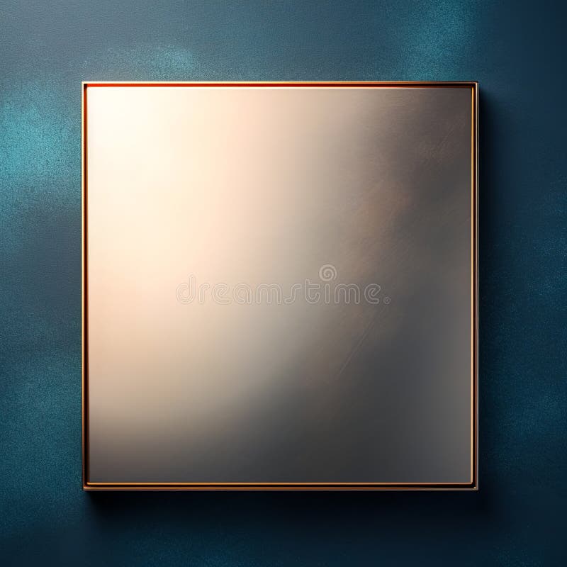 Glossy Grey Metal Square with Space for Text. Stock Photo - Image of ...