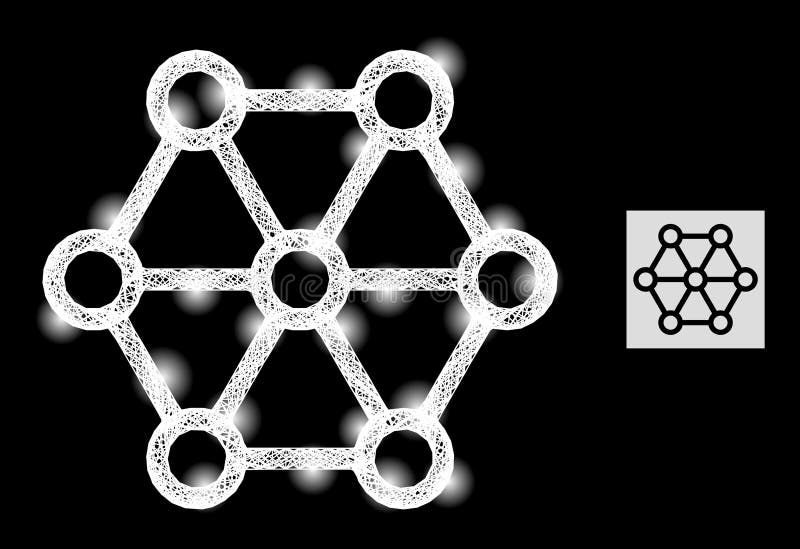 Glossy Hatched Mesh Link System with Glare Spots Stock Vector ...