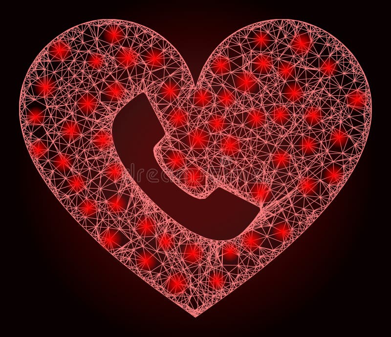 Phone with heart icon stock illustration. Illustration of mariage ...