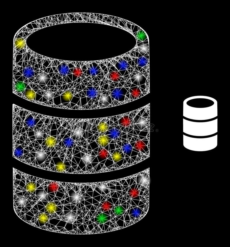Glare Intersected Mesh Barrel Icon Stock Vector - Illustration of ...