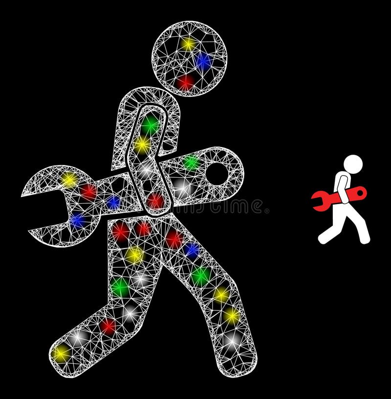 Magic Irregular Net Spanner Robber Icon Stock Vector - Illustration of ...