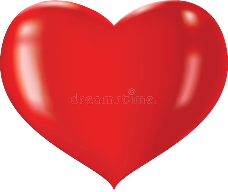 Glossy heart stock vector. Illustration of ideas, single - 7752394