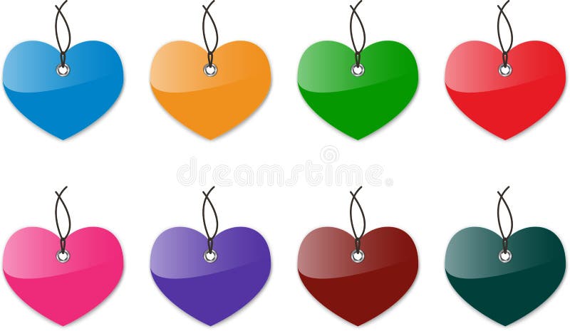 Heart, Labels and Ribbons To Celebrate World Heart Day, Vector ...