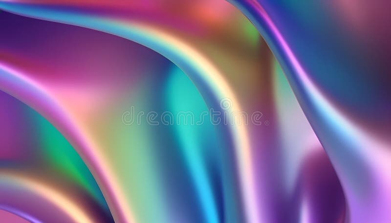 Glossy Holographic Colour Website Header Pattern, AI Generated Stock ...