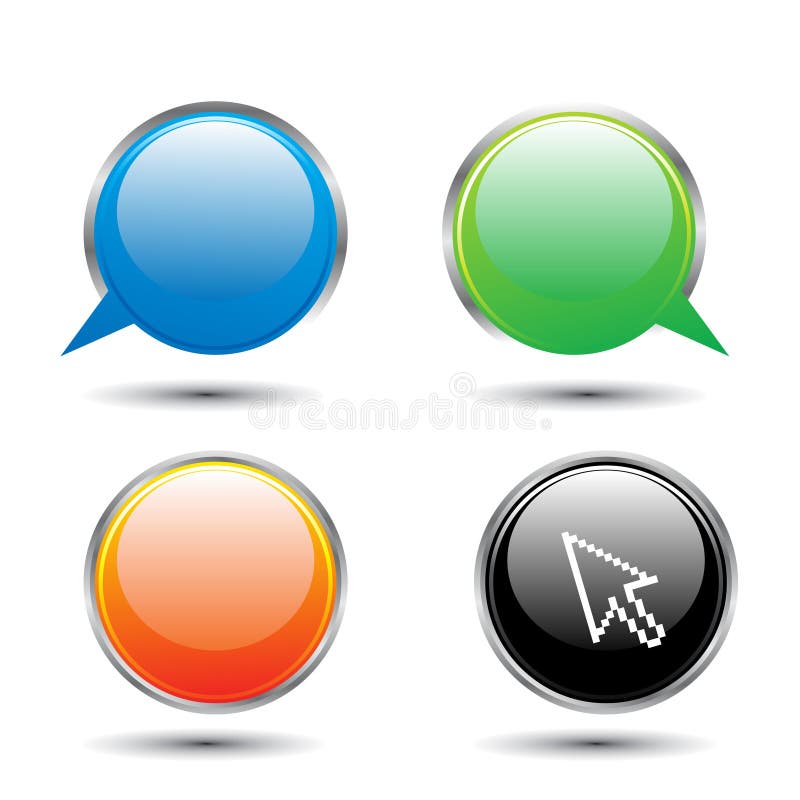 Glossy Icon stock vector. Illustration of series, shiny - 9855218