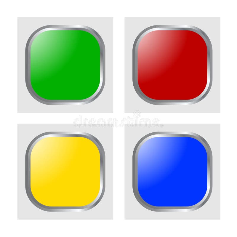 Glossy square buttons stock illustration. Illustration of blue - 25303719