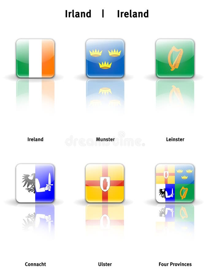 Glossy icons Ireland stock illustration. Illustration of icons - 25516616