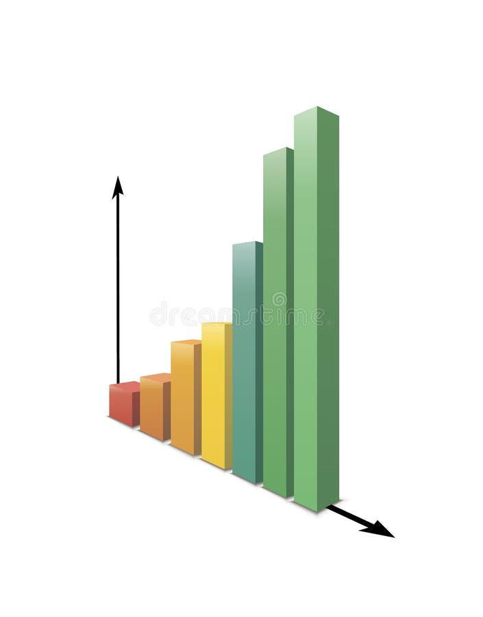 Glossy Increasing Graph on White Stock Vector - Illustration of chart ...
