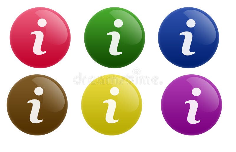 Glossy info button stock vector. Illustration of symbol - 6930375