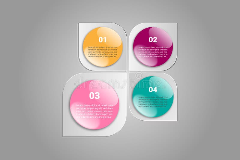 Glossy Business Infographic Design Template. Stock Image - Image of ...