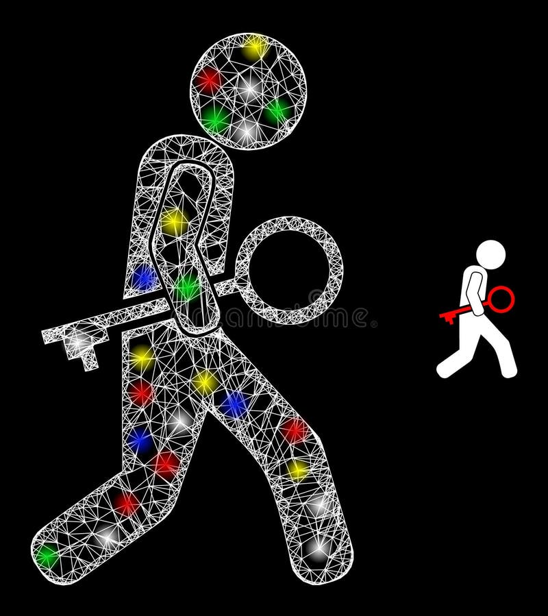 Glare Hatched Mesh Key Thief Icon Stock Vector - Illustration of ...