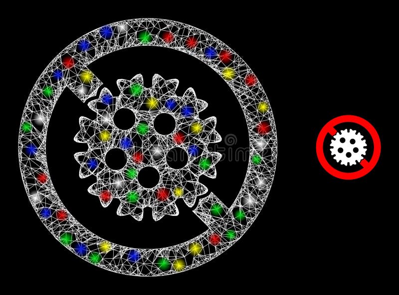 Majestic Irregular Mesh Stop Coronavirus Icon Stock Vector ...