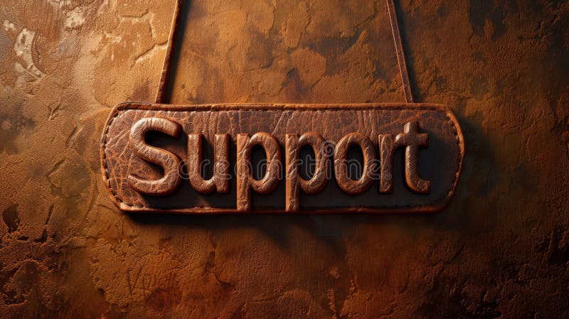 Glossy Leather Support Concept Creative Horizontal Art Poster. Stock ...