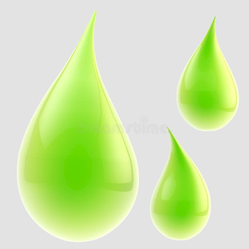 Glossy Liquid Drops Isolated Stock Illustration - Illustration of ...