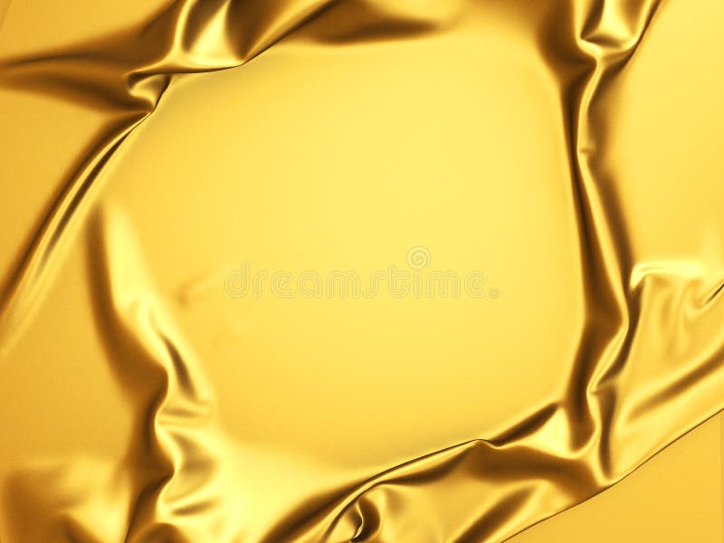 Glossy Luxury Golden Satin Cloth Abstract Background Stock Illustration ...