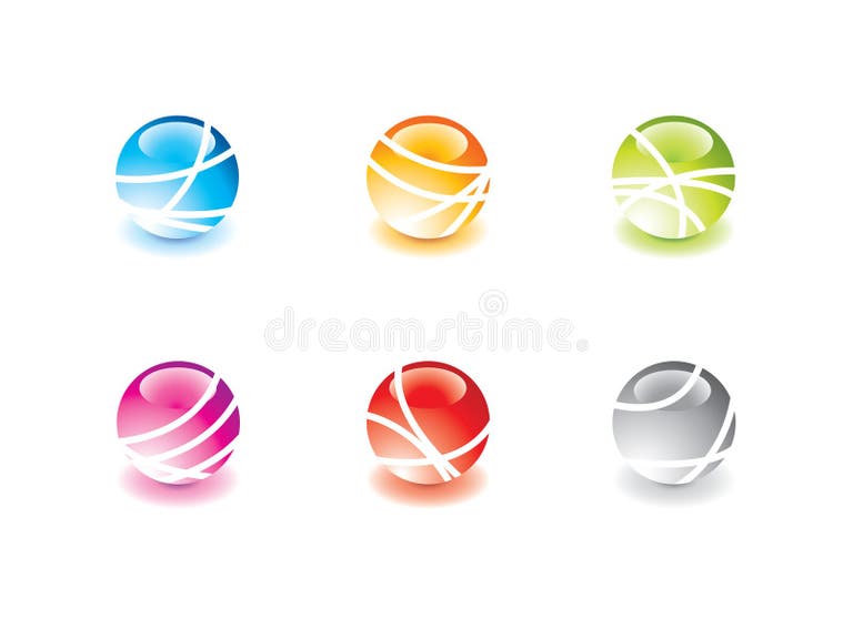 Glossy marbles stock vector. Illustration of marble, abstract - 6268111