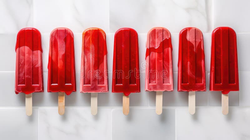 Glossy melted red popsicle stock illustration. Illustration of melting ...