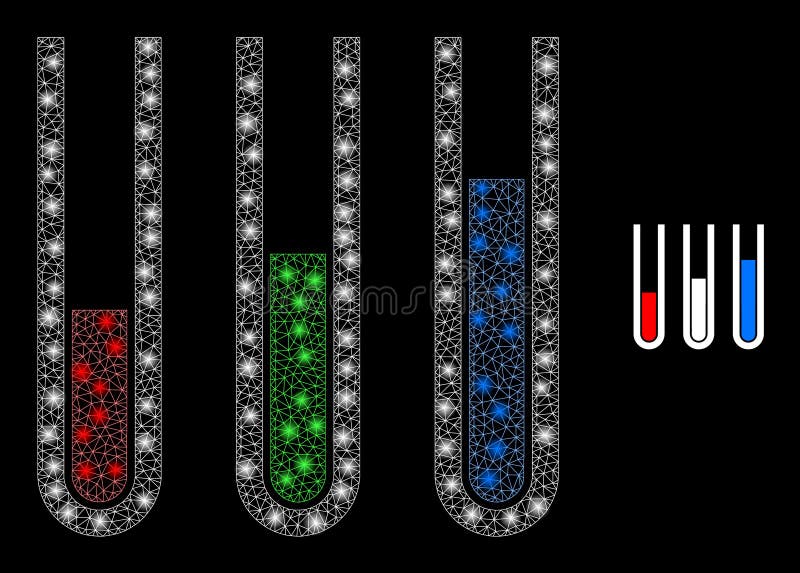 Constellation Mesh Analysis Test Tubes with Glare Spots Stock Vector ...