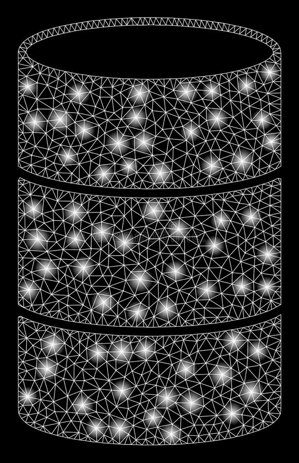 Glowing Mesh Network Barrel with Flash Spots Stock Vector ...