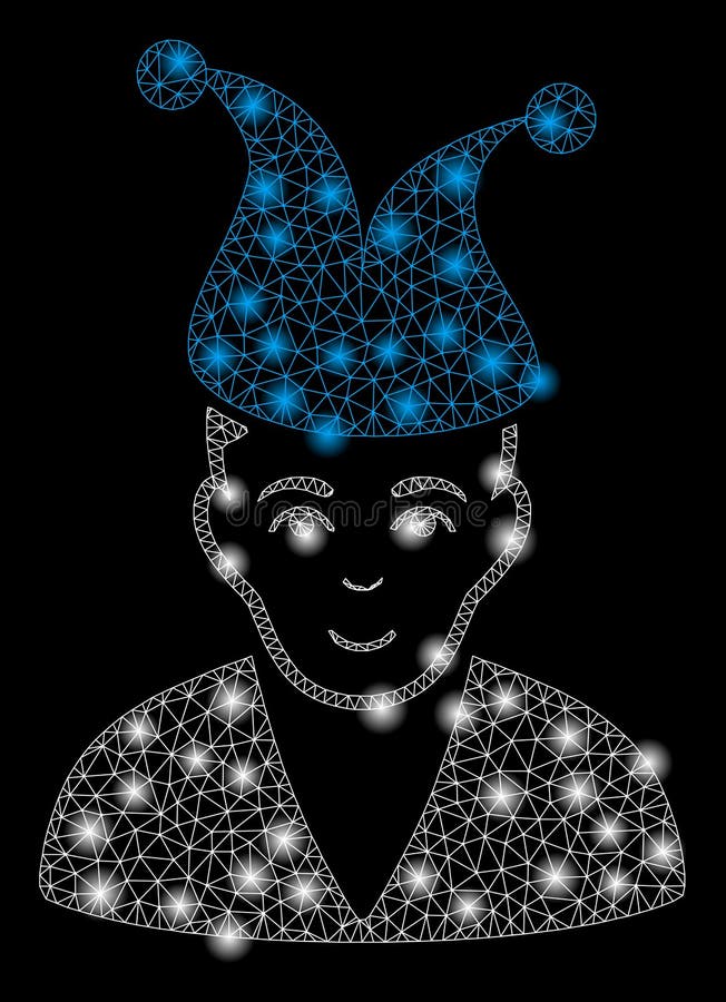 Flare Mesh Wire Frame Clown with Flare Spots Stock Vector ...