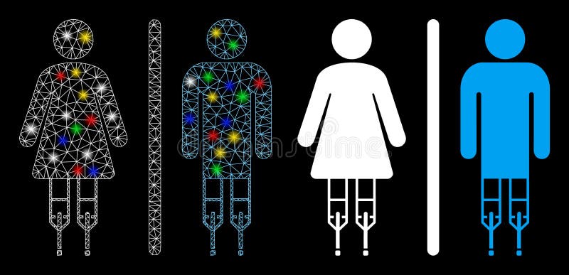 Glossy Mesh 2D Disabled WC Persons Icon with Light Spots Stock Vector ... Glossy Mesh 2D Disabled WC Persons Icon with Light Spots Stock Vector ...