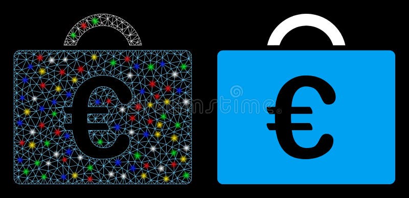 Glossy Mesh 2D Euro Bookkeeping Case Icon with Flare Spots Stock Vector ... Glossy Mesh 2D Euro Bookkeeping Case Icon with Flare Spots Stock Vector ...