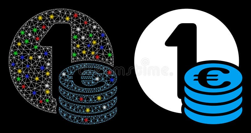 Glossy Mesh 2D Euro Coin Column Icon with Light Spots Stock Vector ... Glossy Mesh 2D Euro Coin Column Icon with Light Spots Stock Vector ...