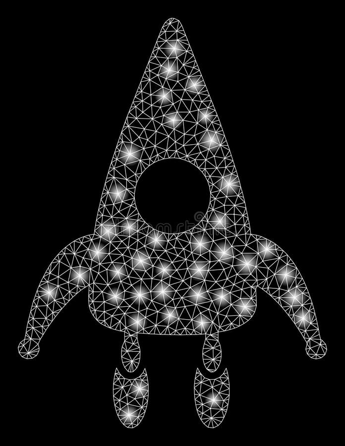 Glossy Mesh 2D Lunar Module with Flare Spots Stock Vector ...