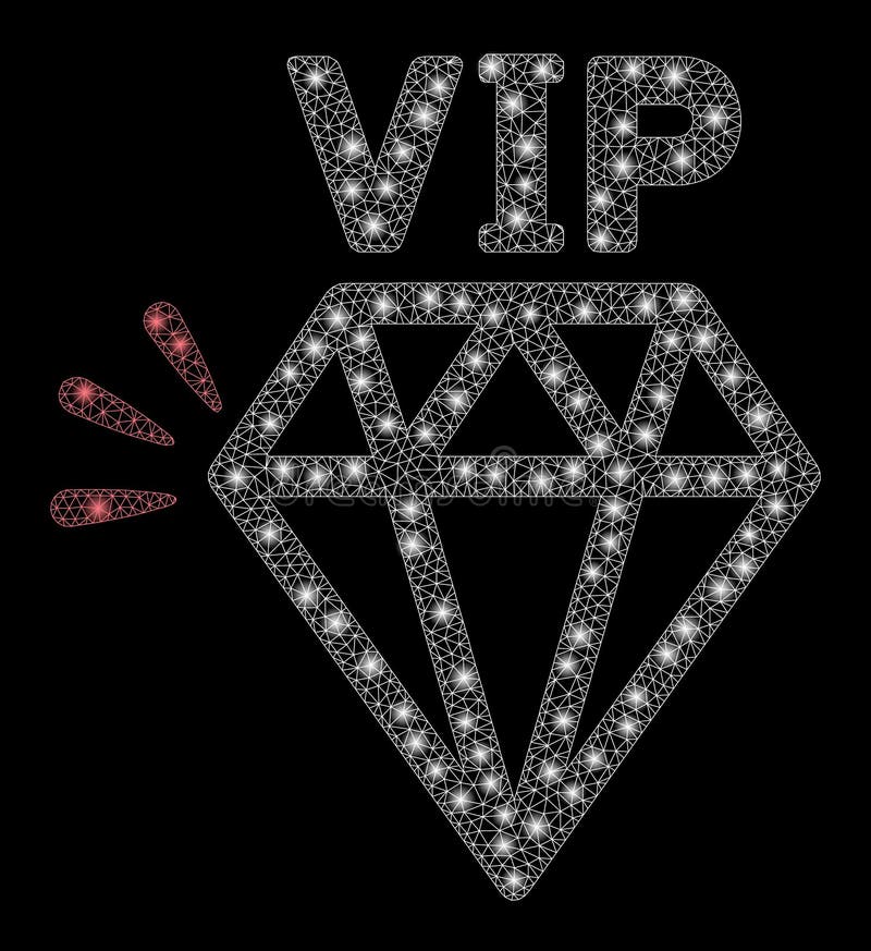 Glossy Mesh 2D VIP Brand with Flash Spots Stock Illustration ...