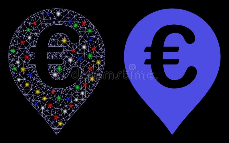 Glossy Mesh 2D Euro Map Marker Icon with Flare Spots Stock Illustration ... Glossy Mesh 2D Euro Map Marker Icon with Flare Spots Stock Illustration ...