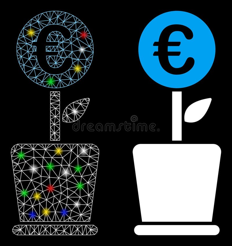 Glossy Mesh 2D Euro Project Pot Icon with Flare Spots Stock Vector ... Glossy Mesh 2D Euro Project Pot Icon with Flare Spots Stock Vector ...