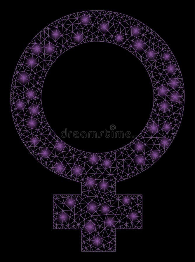 Flare Mesh Carcass Female Symbol with Flare Spots Stock Vector ... Flare Mesh Carcass Female Symbol with Flare Spots Stock Vector ...
