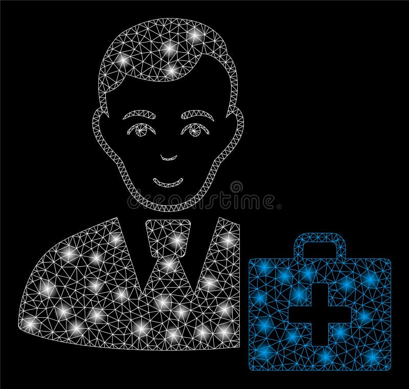 Flare Mesh Wire Frame First-Aid Manager with Flare Spots Stock Vector ...