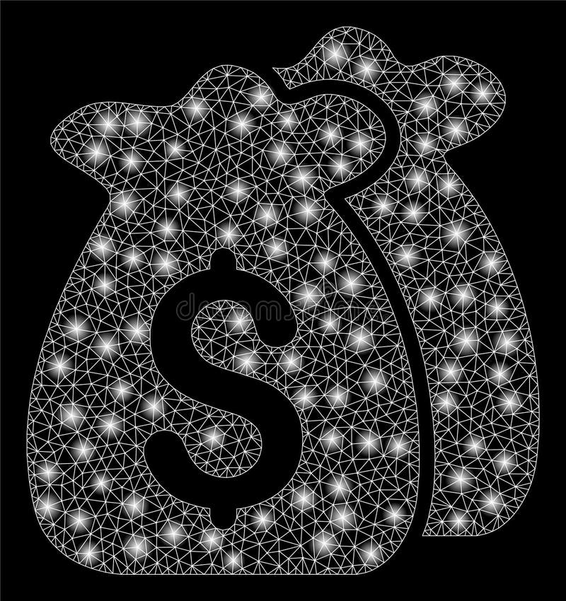 Glossy Mesh Wire Frame Funds with Flash Spots Stock Vector ...