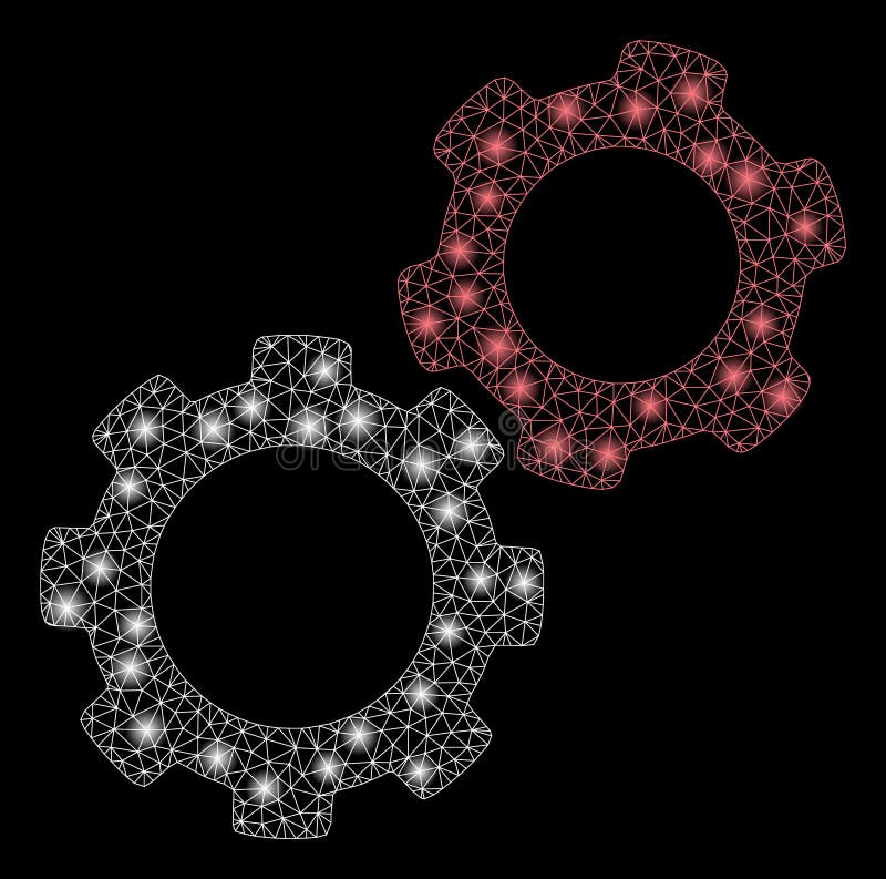 Flare Mesh 2D Gears with Flare Spots Stock Vector - Illustration of ...