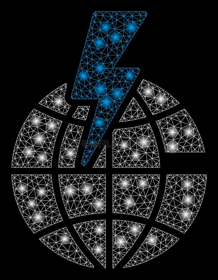 Flare Mesh Network Global Shock with Flare Spots Stock Vector ...
